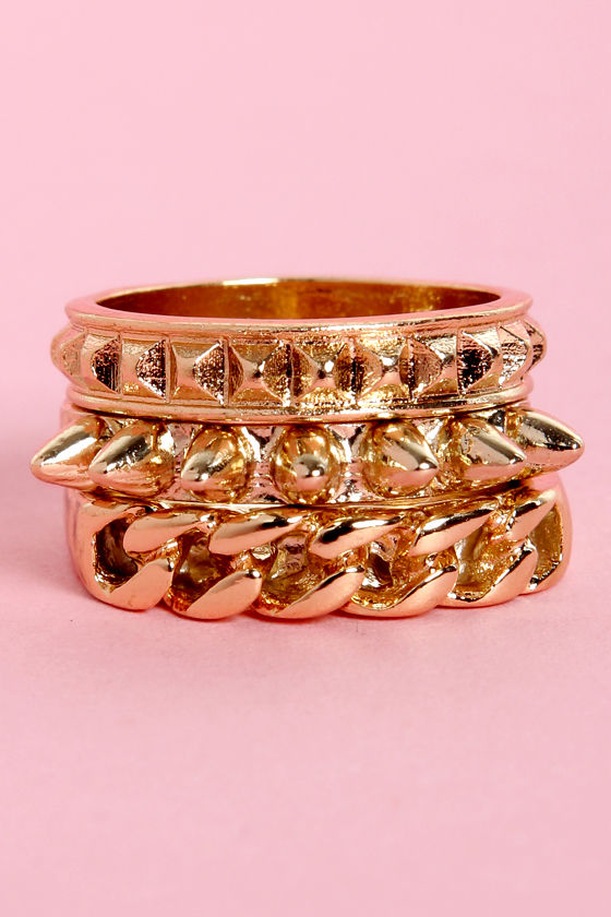 Cute Ring Set - Stacking Rings - Gold Rings - $11.00 - Lulus