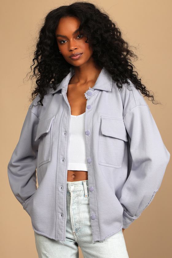 Lavender Shacket - Purple Shirt Jacket - Oversized Shacket - Lulus