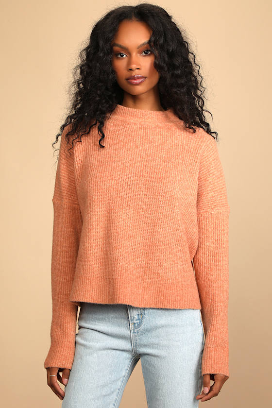 Cute Peach Sweater - Cross Back Sweater - Backless Sweater - Lulus