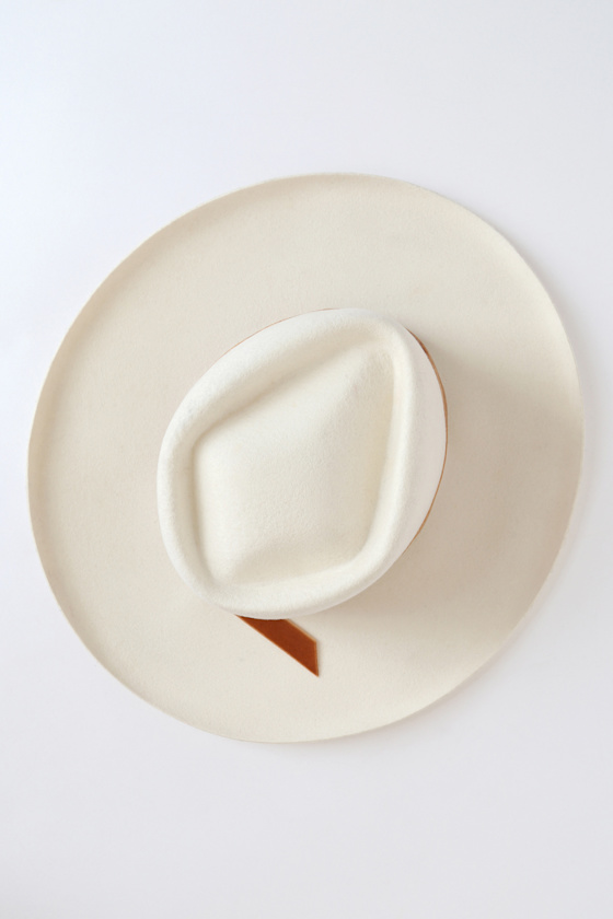 LACK OF COLOR Val Diamond - White Hat - Wool Hat - Boater Hat - Lulus