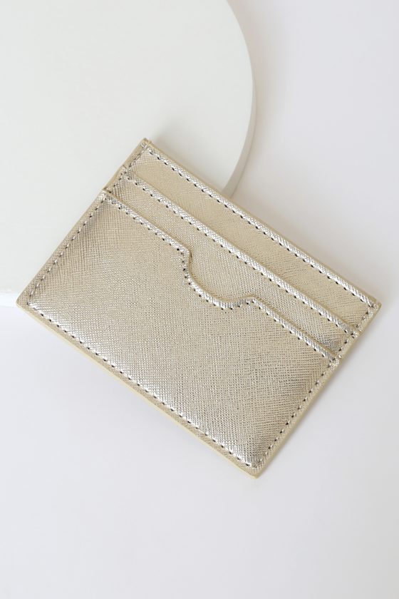 Gold Card Case - Faux Leather Card Case - Cardholder - Wallet - Lulus