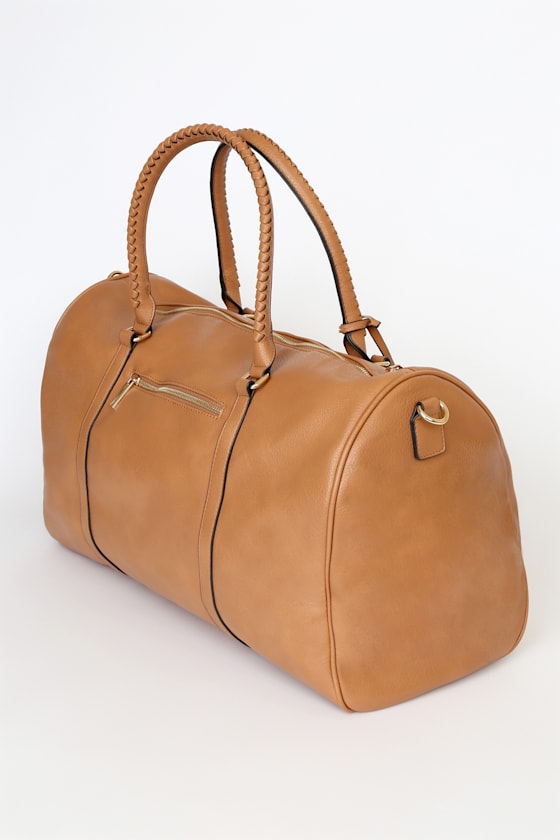Tan Weekender Bag - Overnight Bag - Faux Fur Weekender Bag - Lulus