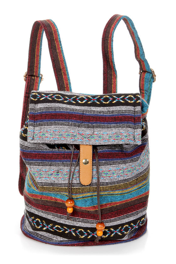 Cool Guatemelan Print Backpack - Tribal Print Backpack - Ethnic Print ...