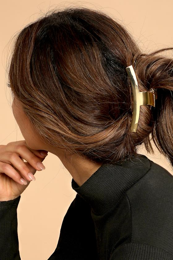 Gold Hair Clip - Jaw Clip - Claw Clip - Gold Metal Hair Clip - Lulus