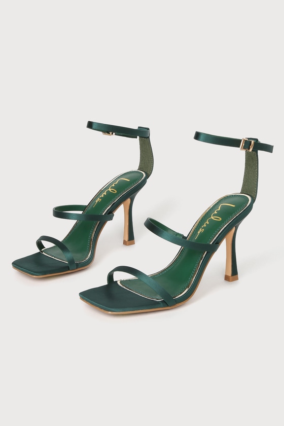 Green High Heel Sandals Strappy High Heels Ankle Strap Heels Lulus