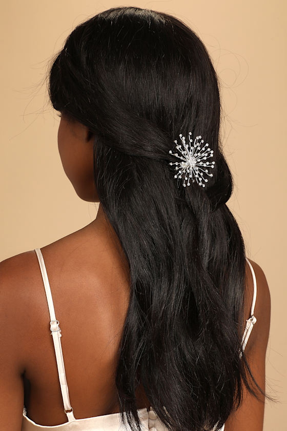 Silver Hair Comb - Rhinestone Hair Comb Barrette- Hair Clip - Lulus