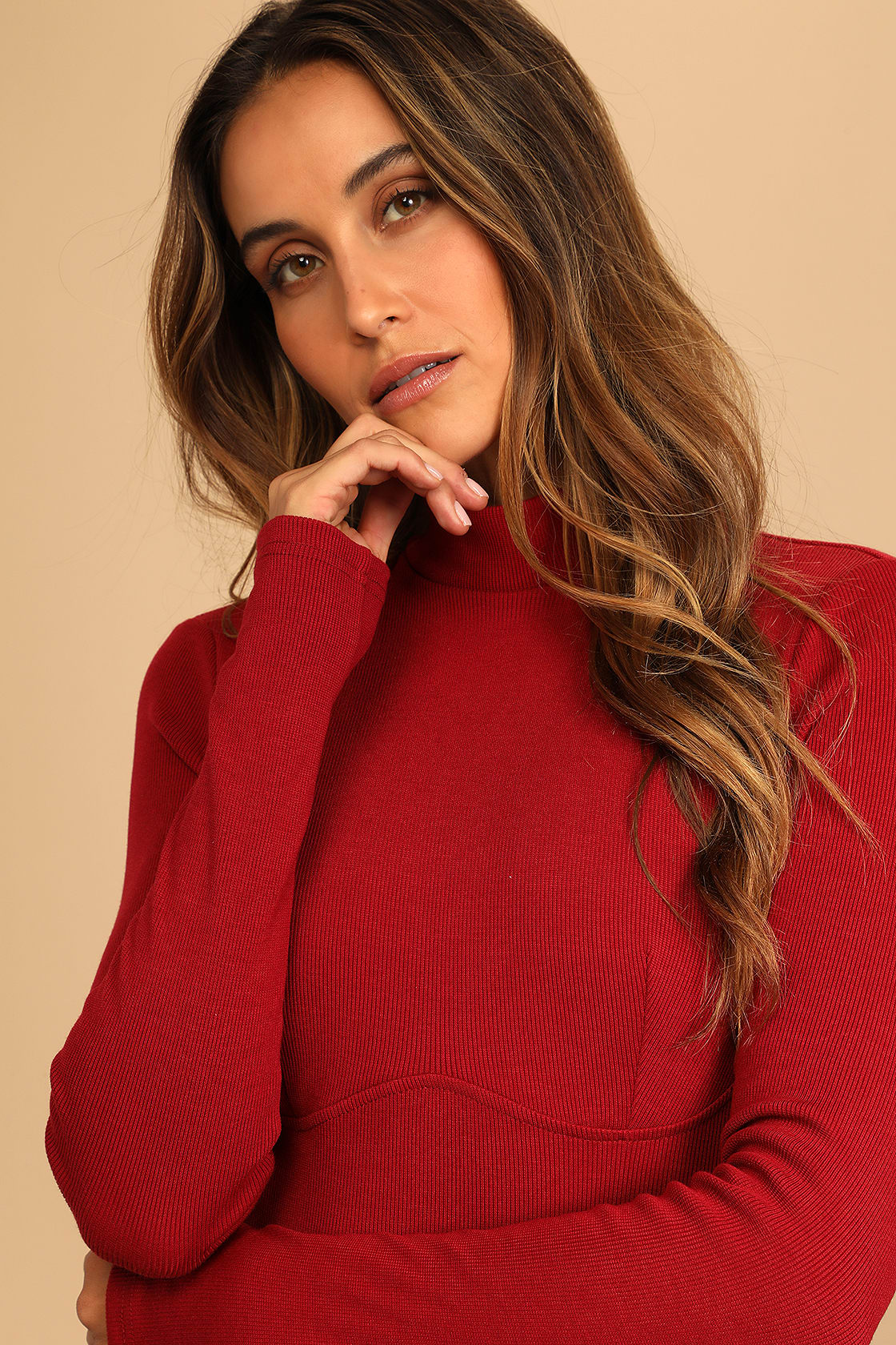 Wine Red Bodysuit Backless Bodysuit Long Sleeve Bodysuit Lulus