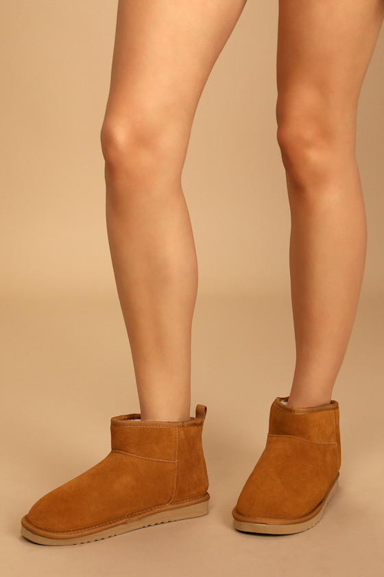 volatile Scruff - Shearling Boots - Fur-Lined Boots - Brown Boots - Lulus