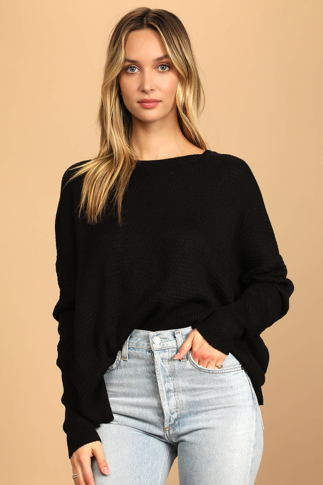 Black Knit Sweater - Backless Sweater - Cross Back Sweater - Lulus