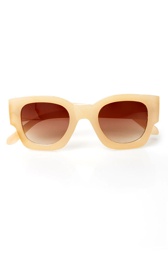 Cool Cream Sunglasses - Beige Sunglasses - $9.00 - Lulus