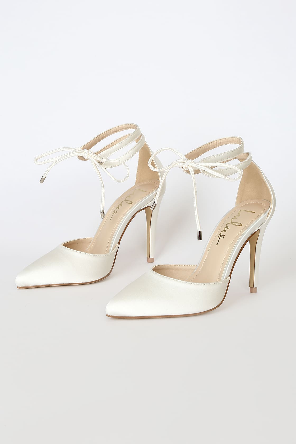 White Pumps - Satin Pumps - Pointed-Toe Pumps - Stiletto Pumps - Lulus