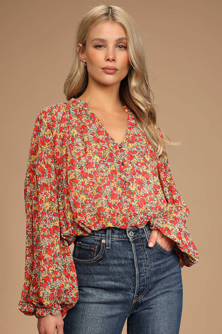 Printed Balloon Tops