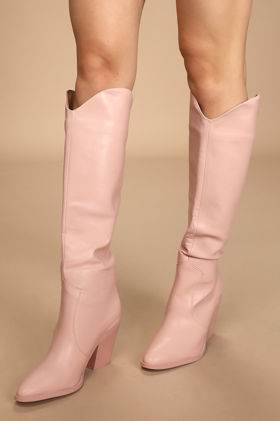 Bebo Lakelyn - Pink Tall Boots - Knee-High Boots - Slip-On Boots - Lulus