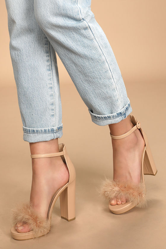 Camel High Heels - Ankle Strap Heels - Platform Sandals - Heels - Lulus