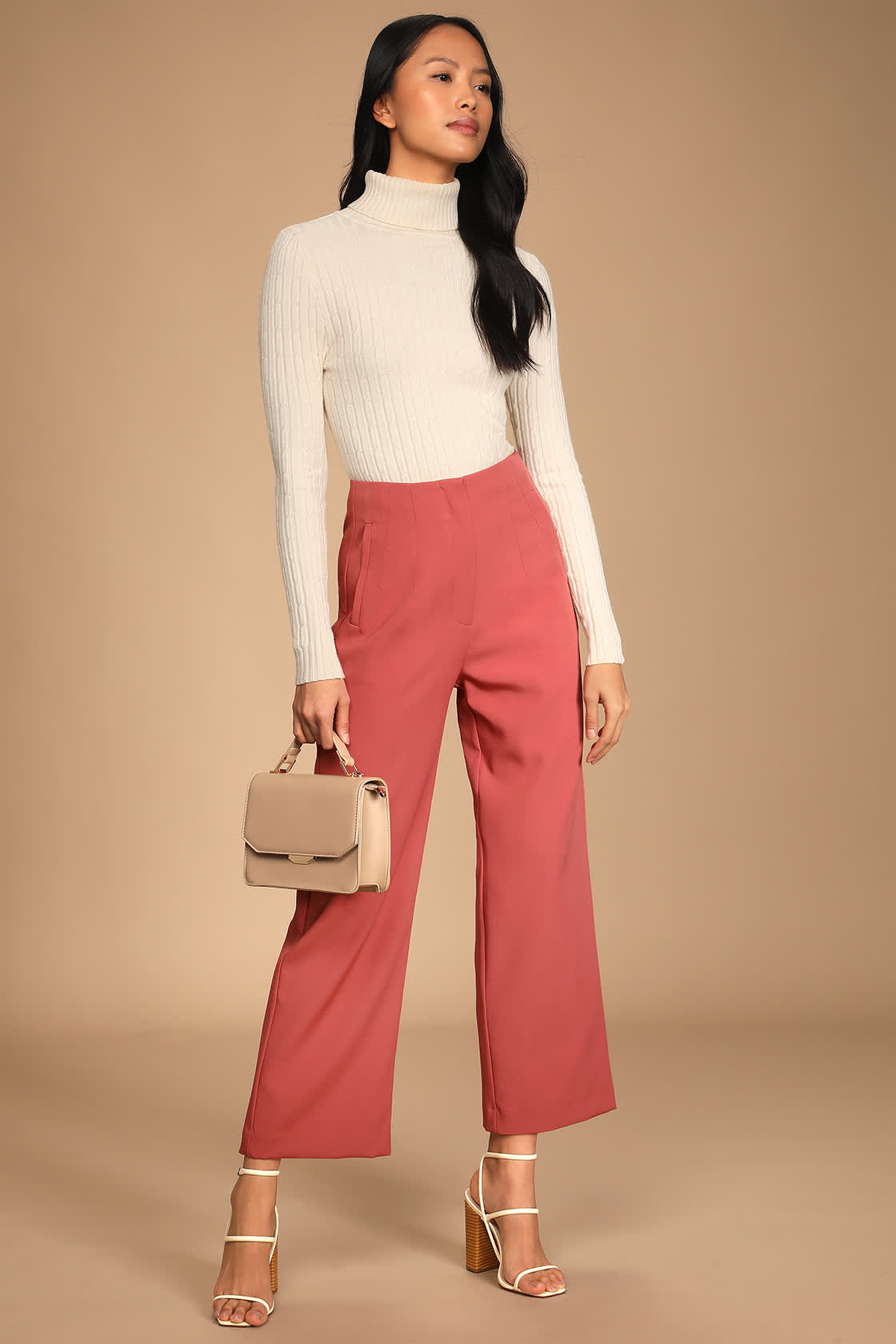 Mauve Pink Pants - High-Rise Pants - Trouser Pants - Pants - Lulus