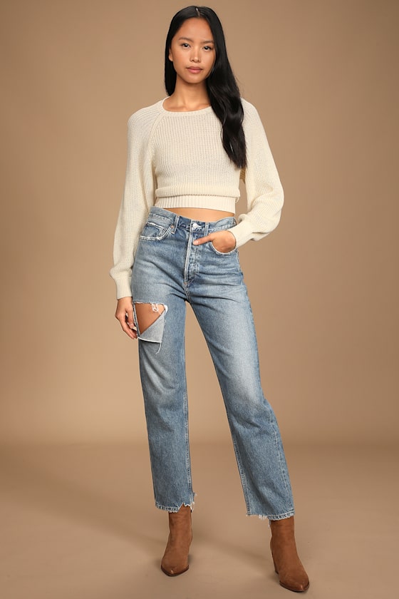 Ivory Sweater - Tie-Back Sweater - Backless Sweater - Women's Top - Lulus