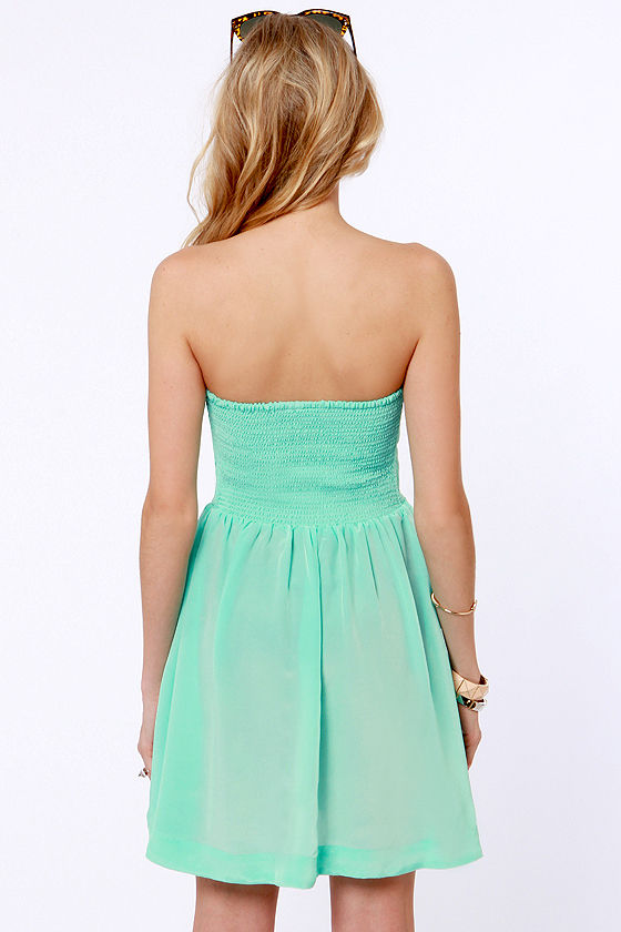 Roxy Good Times Dress - Strapless Dress - Mint Green Dress - $49.50
