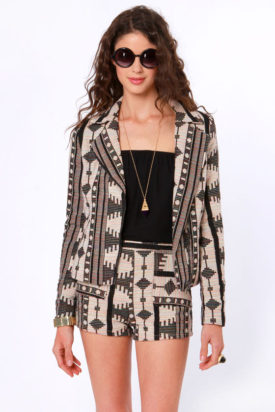 Hip Tribal Print Jacket - Tribal Print Blazer - $71.00 - Lulus