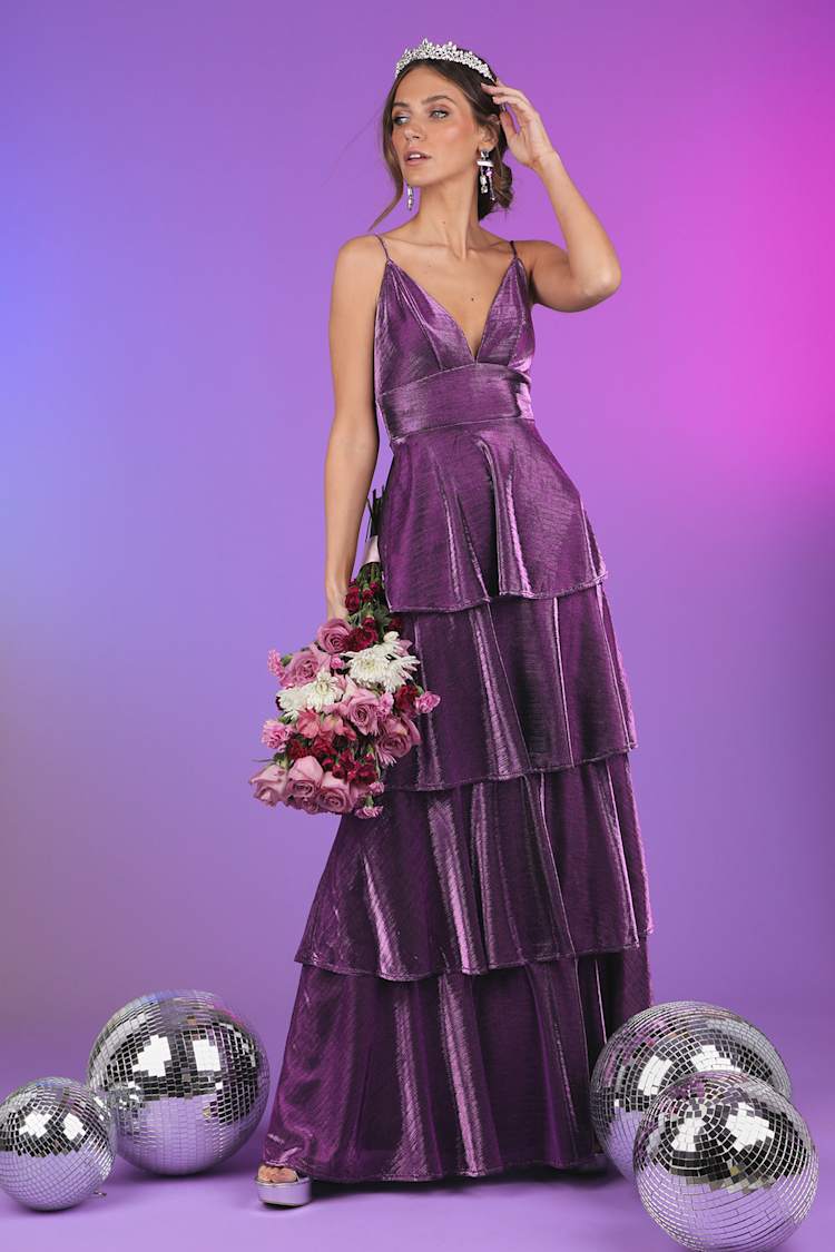 Top 10 purple ruffle dress ideas and inspiration