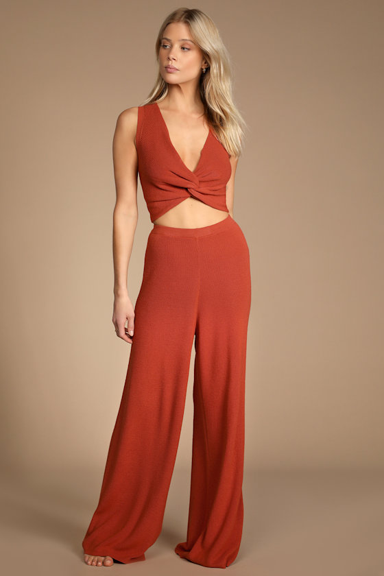 Rust Red Sweater Tank - Lounge Tank - Knit Tank Top - Women's Top - Lulus