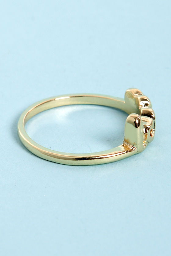 Pretty Gold Ring - Love Ring - $10.00 - Lulus