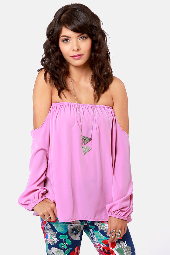 Cute Lavender Top - Off-the-Shoulder Top - $27.00 - Lulus