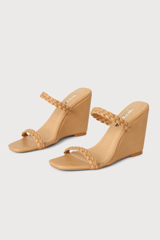 Billini Oslo Desert - Tan Woven Wedge Sandals - Wedge Heels - Lulus