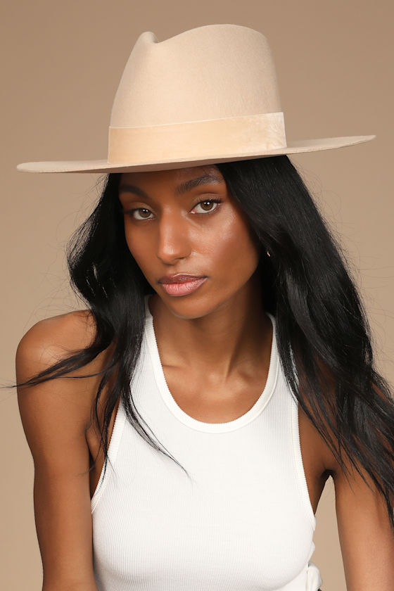 Lack of Color Benson Tri - Beige Hat - Wool Hat - Fedora Hat - Lulus