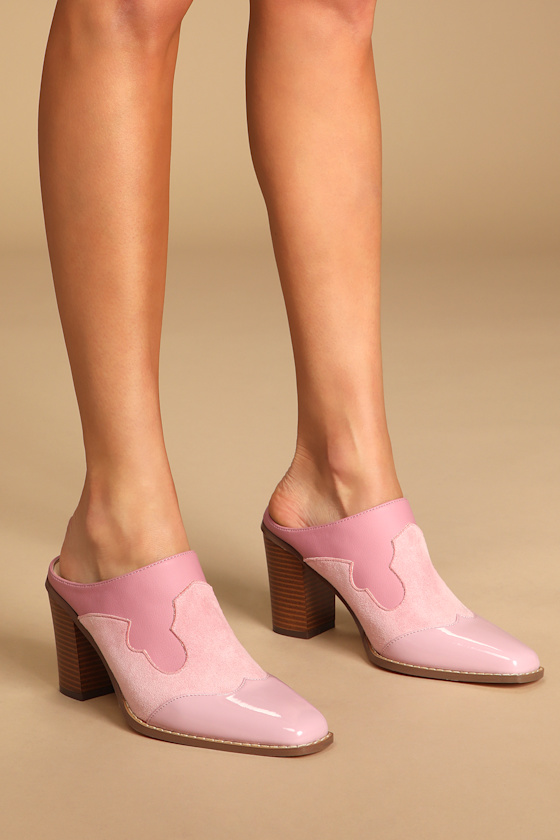 Western Mules - Cowboy Mules - Square Toe Mules - Pink Mules - Lulus