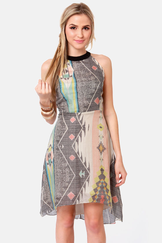 Aryn K Dress - Southwest Print Dress - High-Low Dress - $89.00 - Lulus