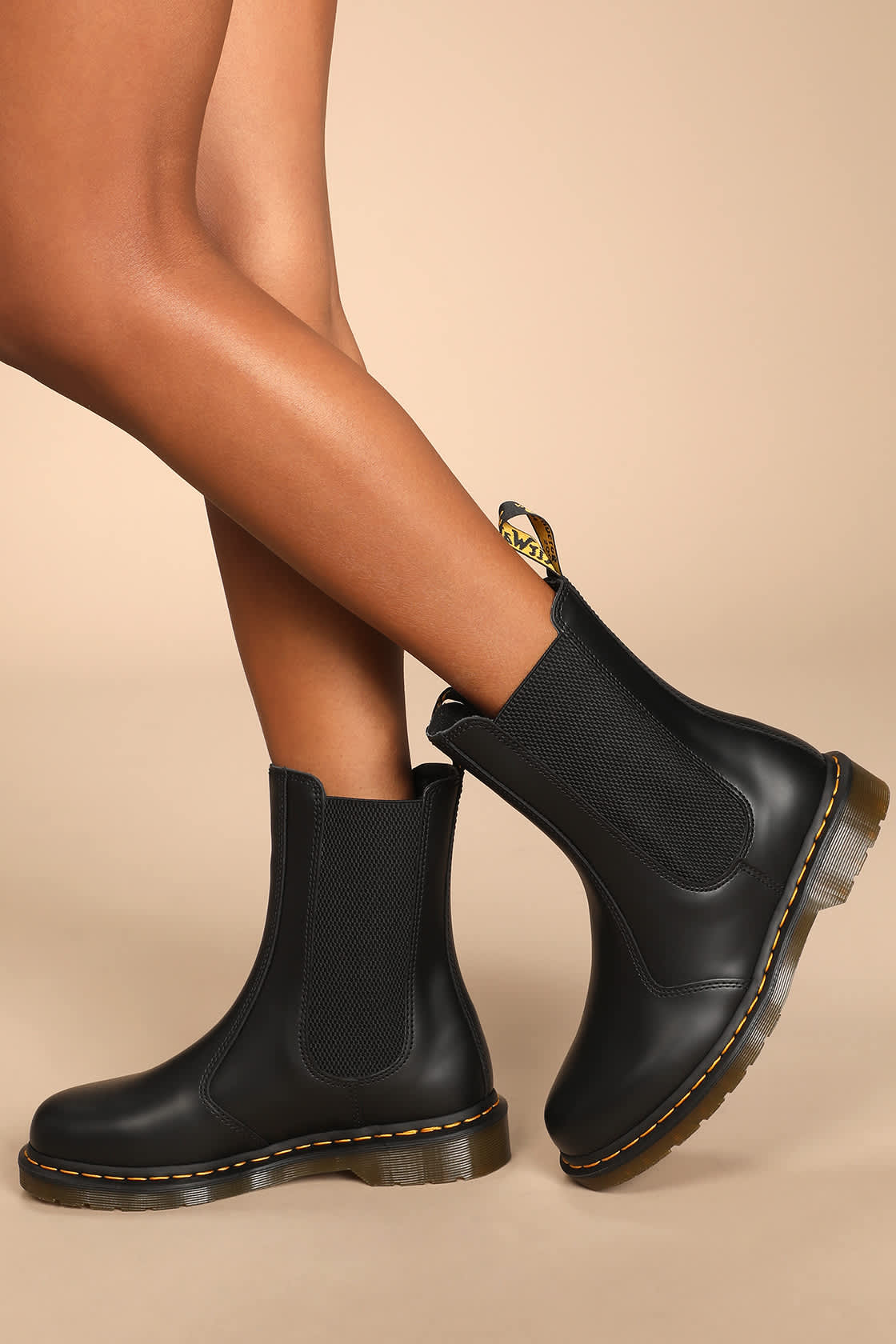 Dr. Martens 2976 Hi Smooth - Leather Boots - Chelsea Boots - Lulus