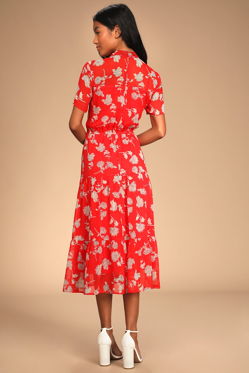 Red Floral Print