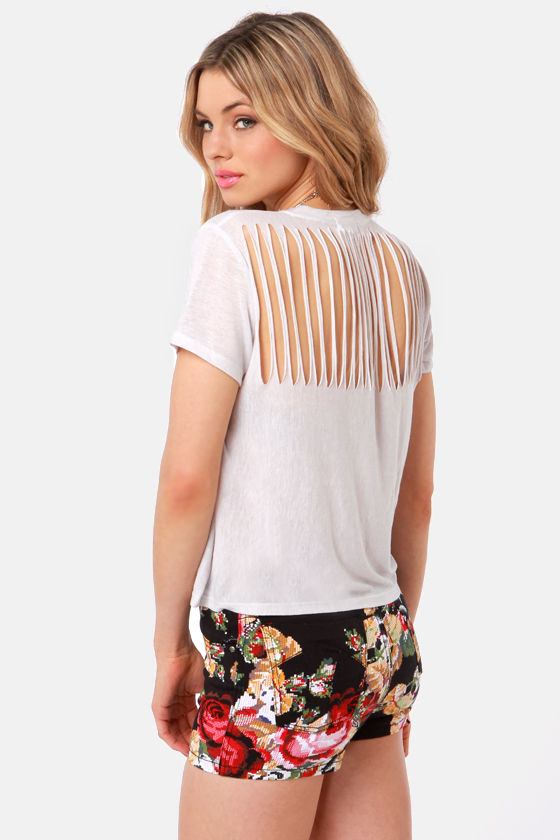 Lucca Couture Top - Ivory Top - Slashed Top - $40.00 - Lulus