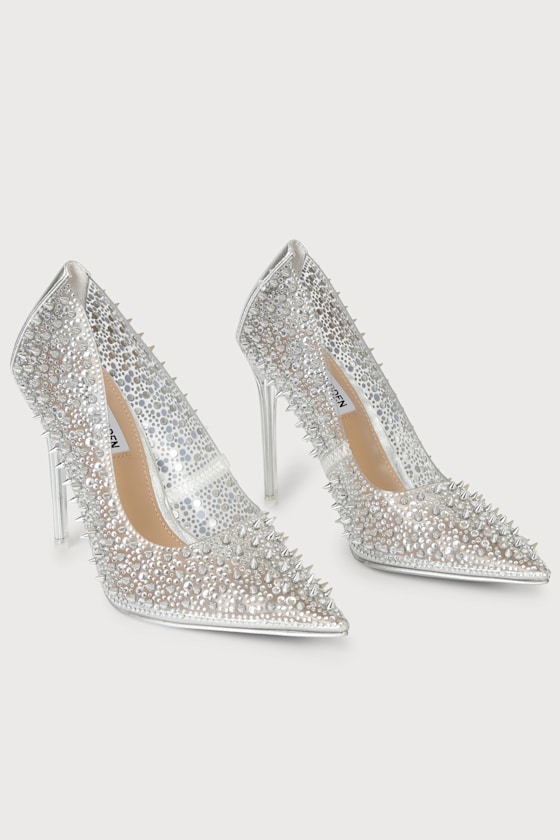 Steve Madden Various - Clear Pumps - Rhinestone Pumps - Lulus