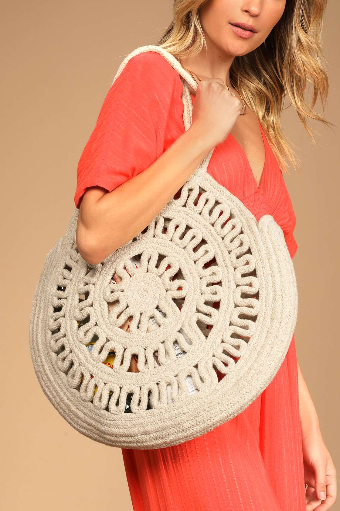 Natural Tote Bag - Woven Tote Bag - Round Tote Bag - Boho Bag - Lulus