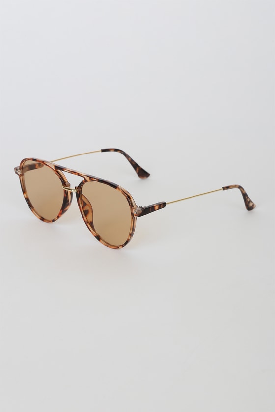 Brown Sunglasses Tortoise Sunglasses Aviator Sunglasses Lulus