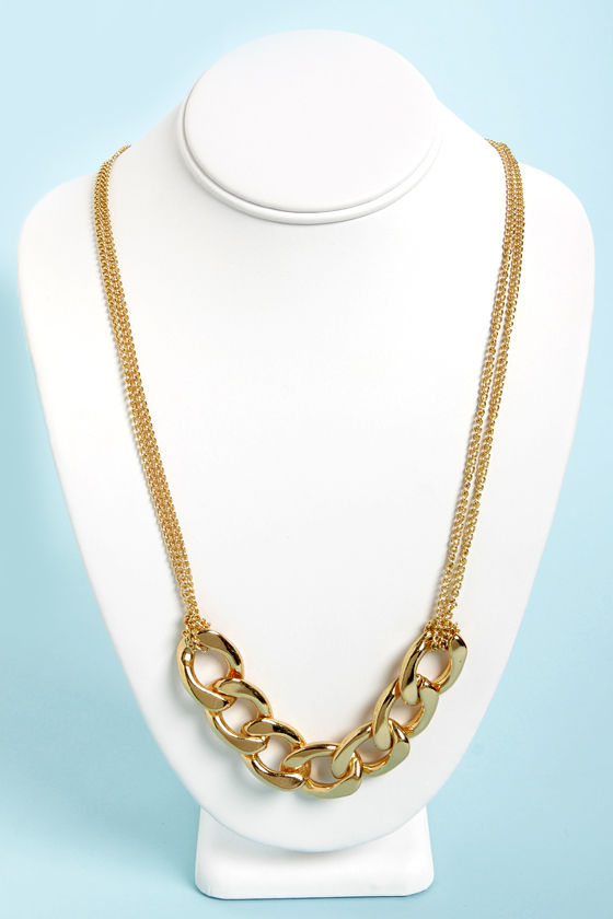 Pretty Gold Necklace - Chain Necklace - $11.00 - Lulus