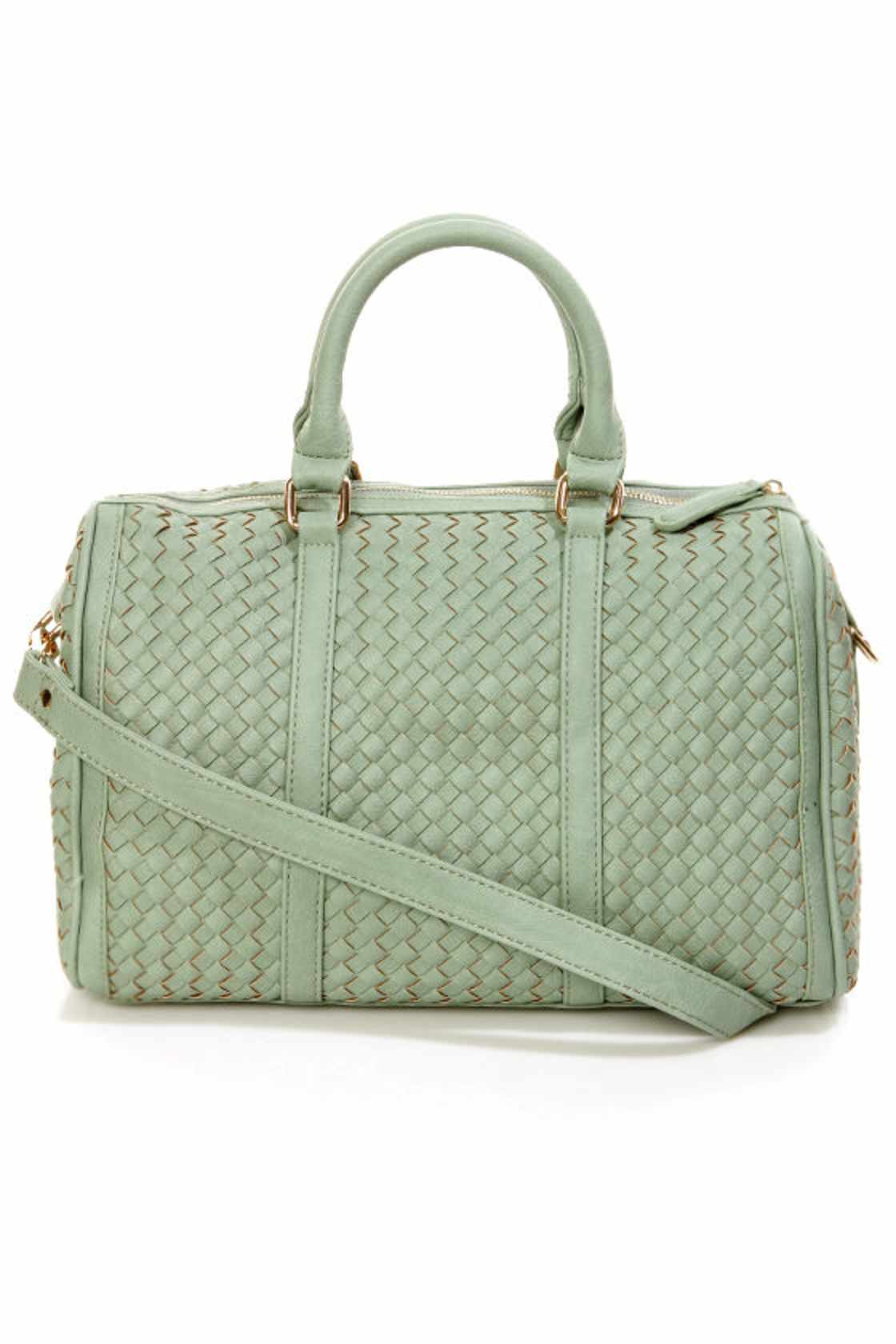 Roomy Sage Green Handbag - Braided Bag - Oversized Handbag - Structured ...