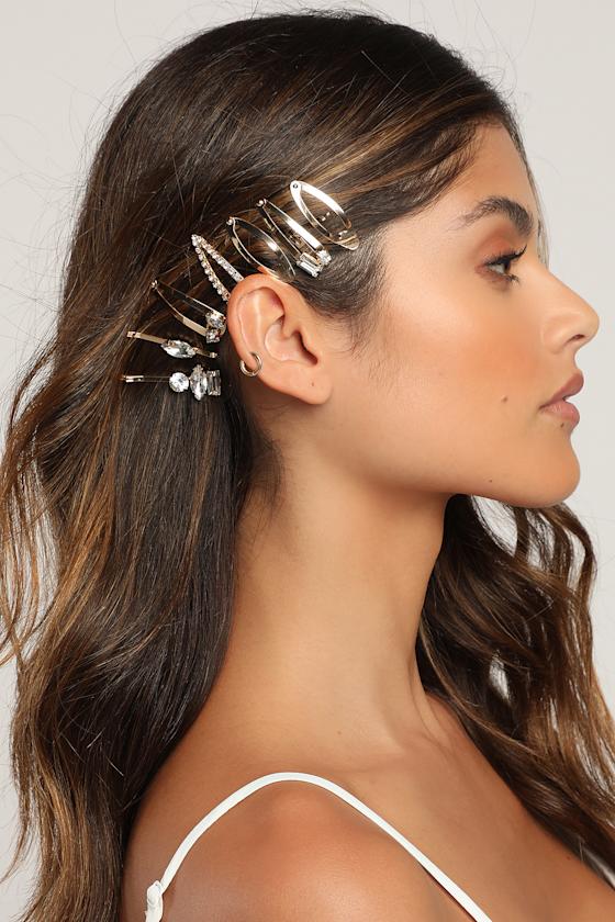 Kitsch Micro Snap Clips - Hair Clip Set - Rhinestone Hair Clips - Lulus