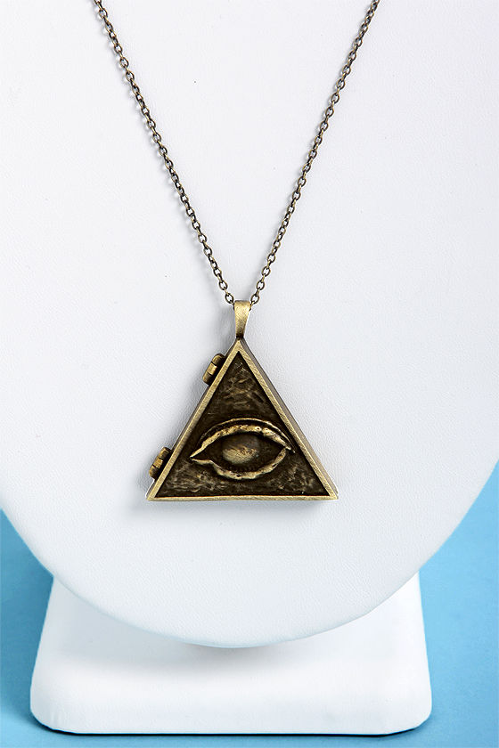 Obey Eye of Doom Necklace - Locket Necklace - $32.00 - Lulus