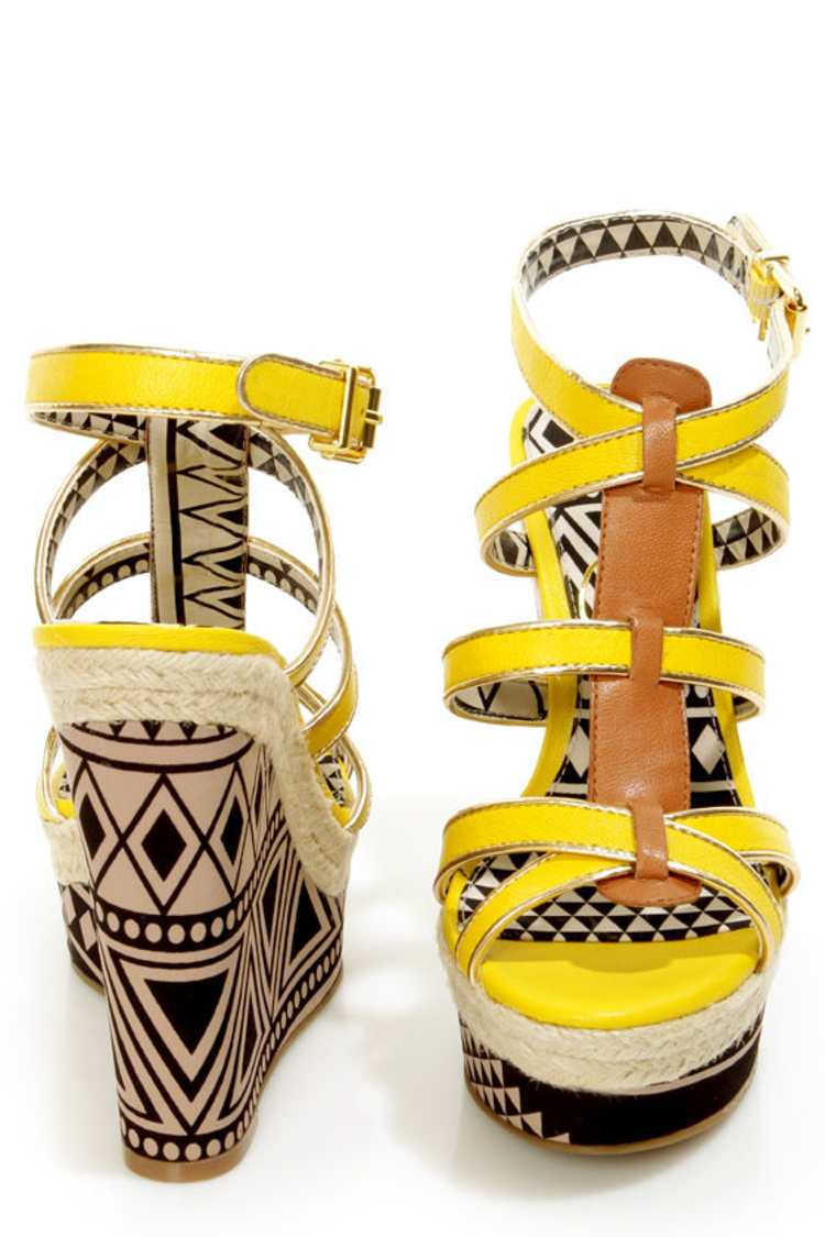 Jessica Simpson Gold Strap Wedge Dany T Strap Platform Sandal In Denim