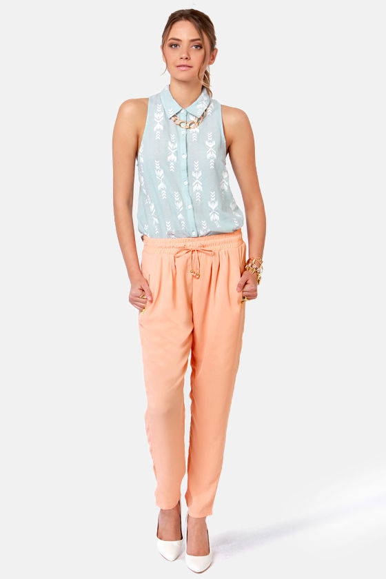 Cute Peach Pants - Tapered Pants - Harem Pants - $43.00 - Lulus