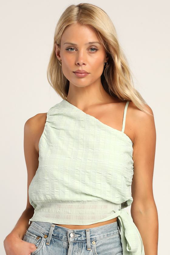 Mint Green One-Shoulder Top - Summer Tops - Mint Green Tops - Lulus