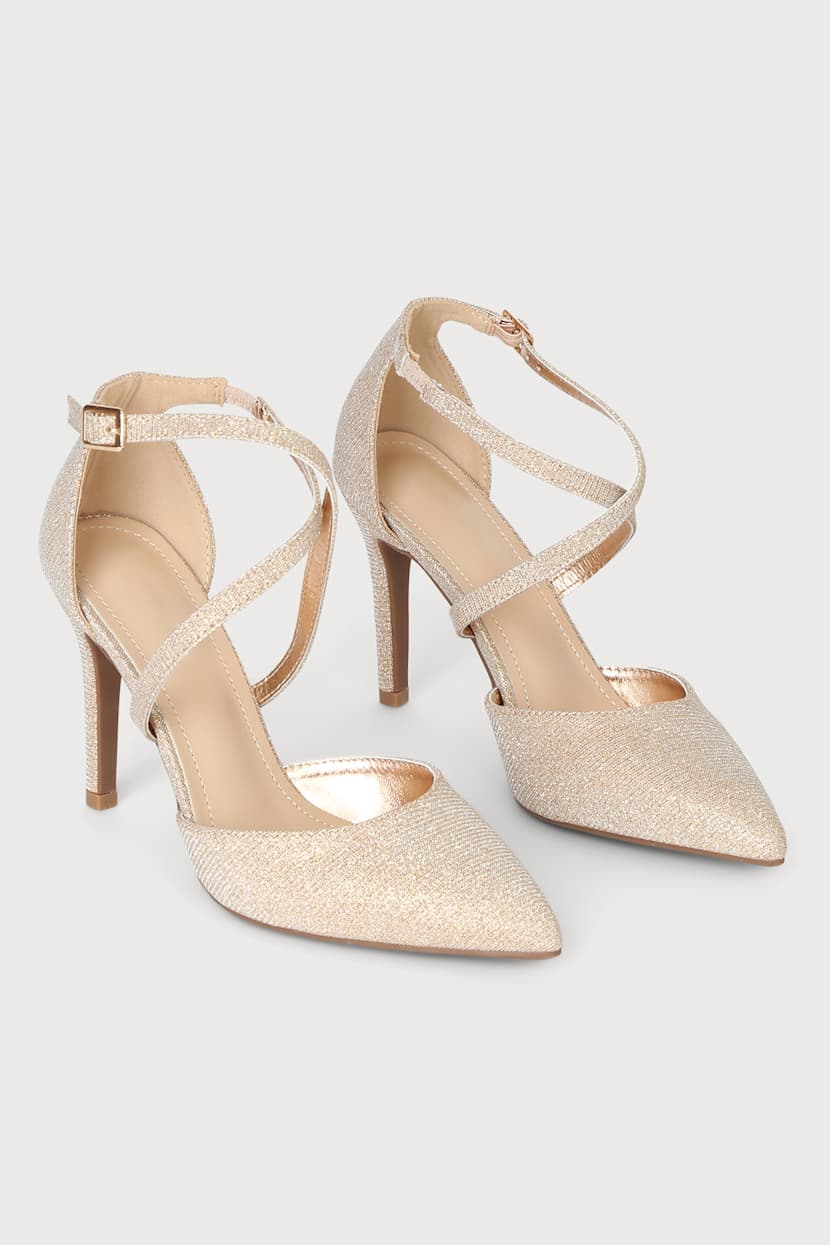 Rose Gold Glittery Pumps