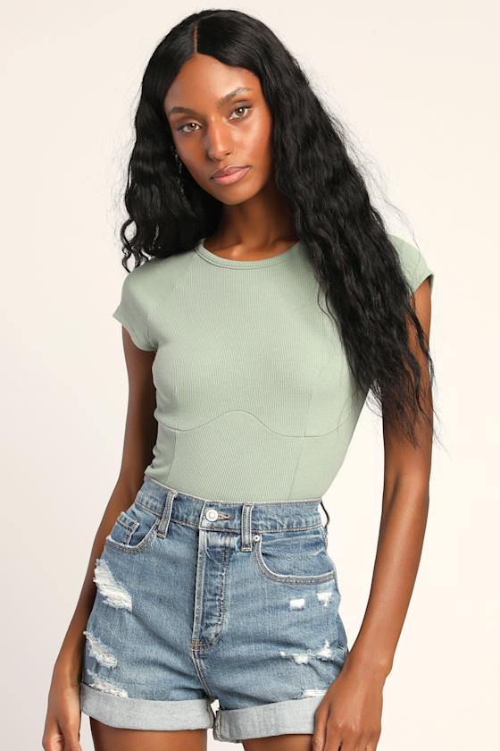 Medium Wash Shorts - High Rise Mom Shorts - Cuffed Denim Shorts - Lulus