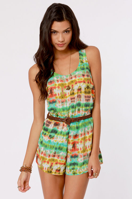 Cute Print Romper - Backless Romper - $42.00 - Lulus