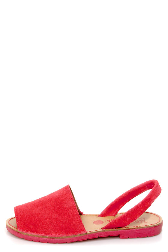 MTNG Tabar Serraje Red Peep Toe Slingback Sandals - $57.00 - Lulus