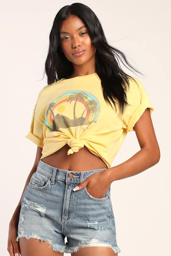 Medium Wash Jean Shorts - Distressed Shorts - High-Waisted Shorts - Lulus