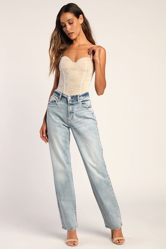 Sexy Ivory Bodysuit - Lace Bustier Bodysuit - Sleeveless Bodysuit - Lulus