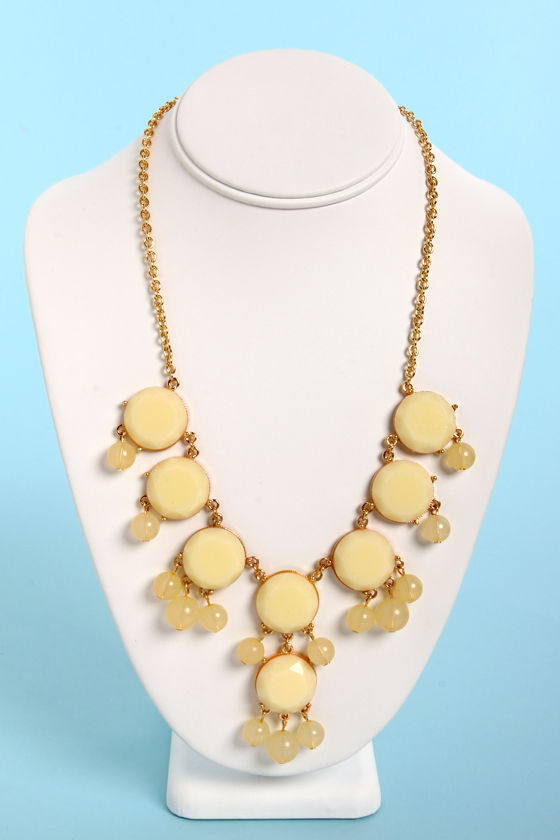 Pretty Yellow Necklace - Bubble Necklace - Statement Necklace - $18.00 ...